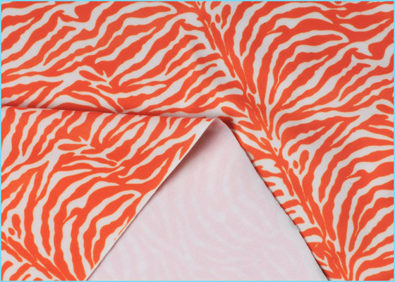 Tiger Stripe Fabric / Matt Nylon Lycra Printed Spandex Fabric For Underwear  1.5m*220gsm