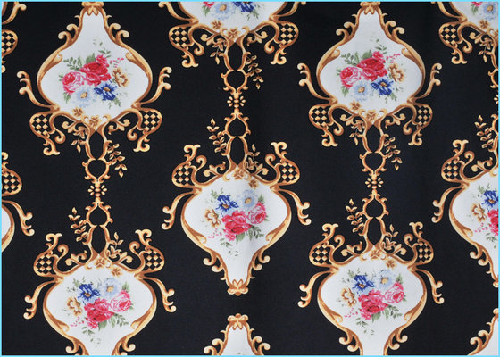 Clasical Design Printed Lycra Fabric / Warp Knitted Printed Spandex Fabric  1.5m*220gsm