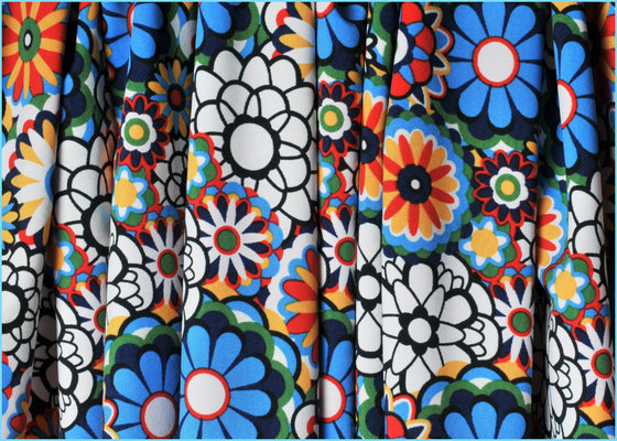 4 Way Stretch Warp Knitted Beautiful Flower Printed Spandex Fabric  1.5m*220gsm