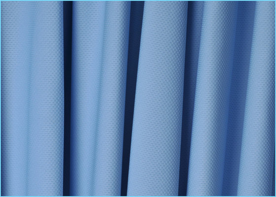 75D Blue 100% Polyester Bird Eye Mesh Fabric Dri Fit Fabric 1.8m * 140gsm