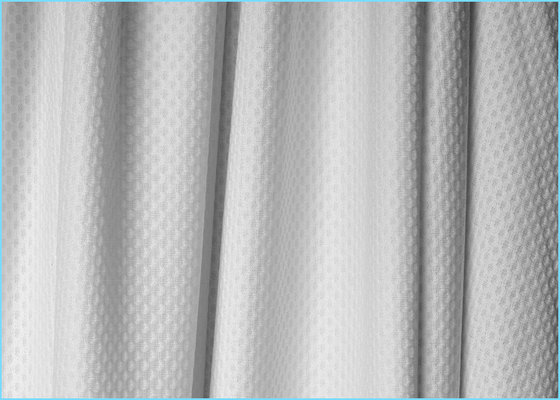 75D White 100% Polyester Mesh Football Jersey Fabric / Dri Fit Fabric 1.8m * 145gsm