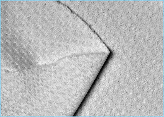 75D White 100% Polyester Mesh Football Jersey Fabric / Dri Fit Fabric 1.8m * 145gsm