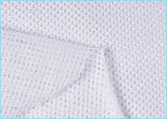 Quadrangle Design 100% Polyester Tricot Mesh Fabric For Shoes 1.5m * 75gsm