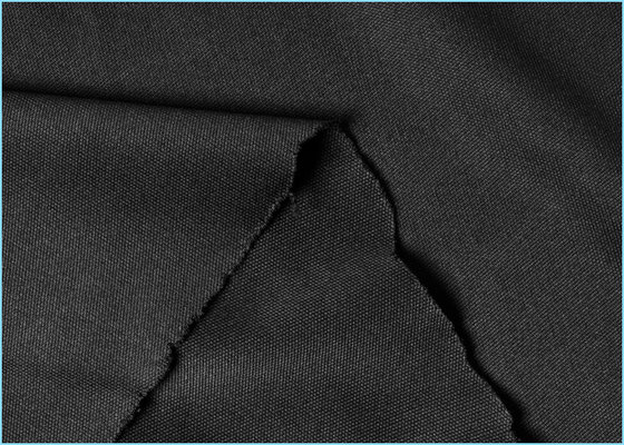 Black 100% Polyester Material Balckout Curtain Fabric / Knitted Microfiber Brushed Fabric