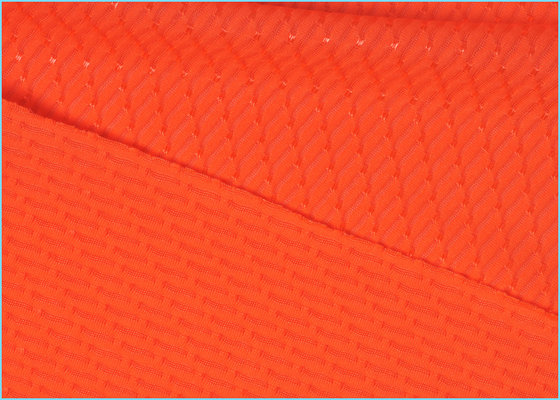 Rectangle Jacquard Nylon Spandex Sportswear Fabric , Plain Dyed Sports Clothing Fabric