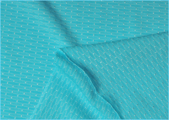 Custom Jade Brick Jacquard Sports Clothing Material 4 Way Stretch Lycra Weft Knitting