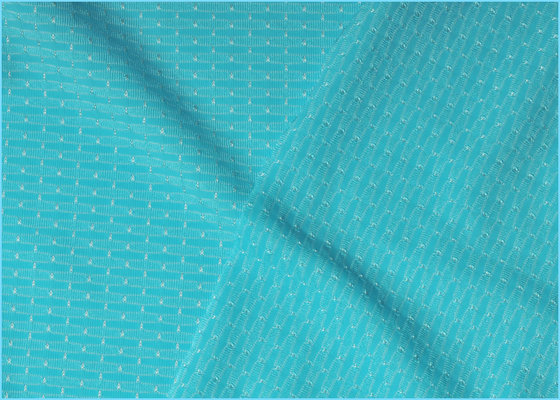 Custom Jade Brick Jacquard Sports Clothing Material 4 Way Stretch Lycra Weft Knitting