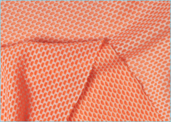 Pink White Striped Jacquard Sports Clothing Fabric Knitting Smooth Soft