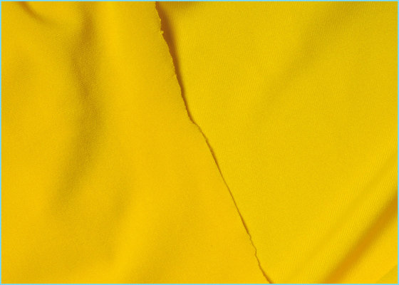 Knitted Plain Yellow 100D 4 Way Stretch Polyester Spandex Fabric for Swimsuit / Lingerie 1.7m * 180gsm