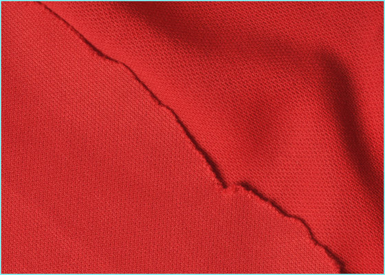Polyester Red Sportswear Fabric , Weft Knitted Suit Inner Lining Fabric
