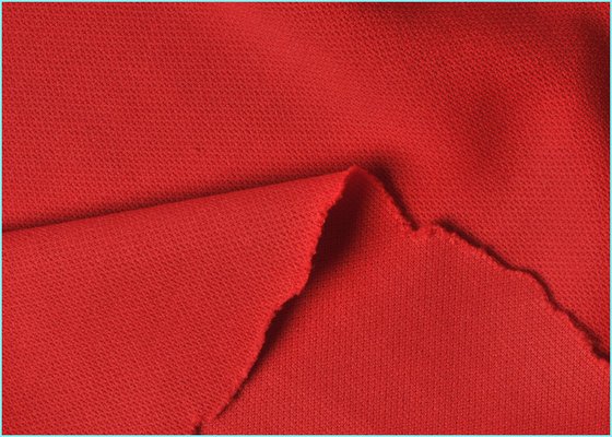 Polyester Red Sportswear Fabric , Weft Knitted Suit Inner Lining Fabric