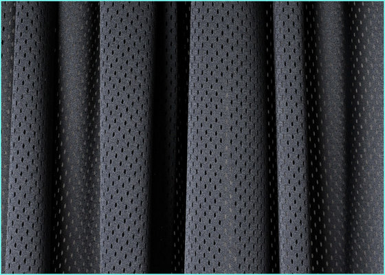 Quick Drying Tricot DTY Lining Mesh Fabric for Athletic Clothing , Black Mesh Fabric Material