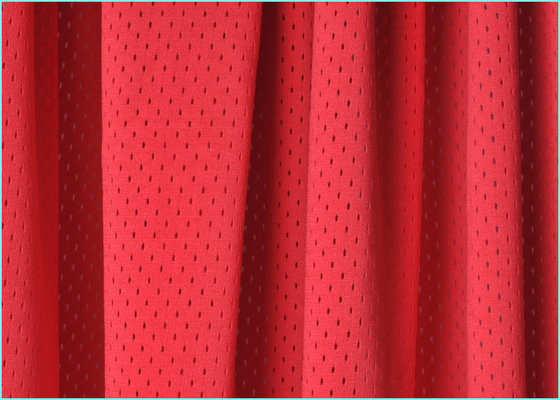 Custom Polyester Athletic Knit Tricot Mesh Fabric , Quick dry Mesh Football Jersey Fabric