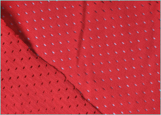 Custom Polyester Athletic Knit Tricot Mesh Fabric , Quick dry Mesh Football Jersey Fabric