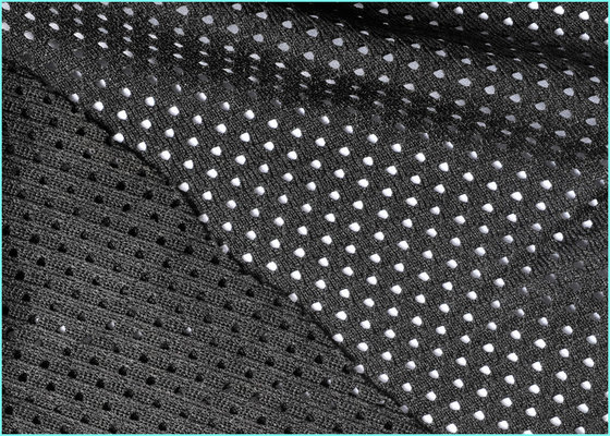 Small Bullet Design 100% Polyester Mesh Football Jersey Fabric Warp Knitting 1.5m * 130gsm