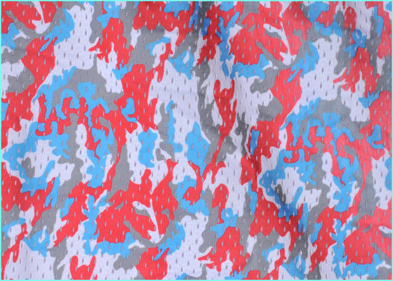 Camouflage 100% Polyester Printed Tricot Mesh Fabric Material for Sportswear 1.5m * 150gsm