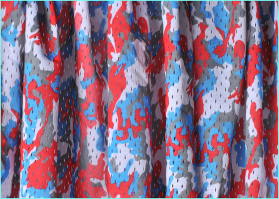 Camouflage 100% Polyester Printed Tricot Mesh Fabric Material for Sportswear 1.5m * 150gsm
