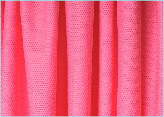 Pink 4 Way Customized Polyester Spandex Stretch Mesh Fabric for Outdoor Cloth , Interlining