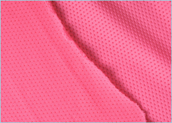 Pink 4 Way Customized Polyester Spandex Stretch Mesh Fabric for Outdoor Cloth , Interlining