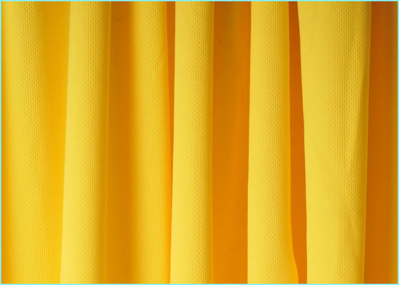 75D Yellow Polyester Bird Eye Fabric / Dri Fit Fabric for Sportwear or Football Clothes