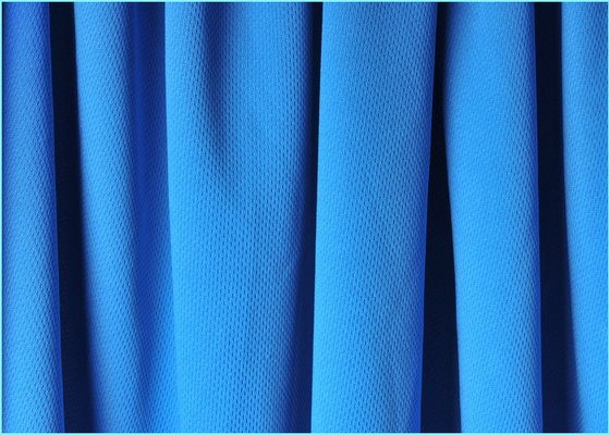 75D Acid Blue Mesh Waterproof Dri Fit Fabric / Bird Eye Mesh Fabric 1.8m * 140gsm
