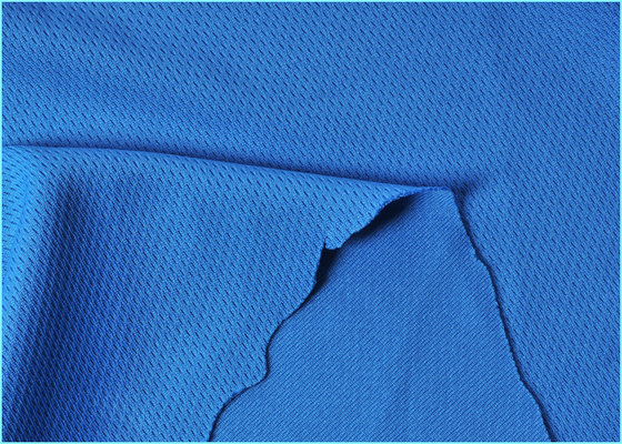75D Acid Blue Mesh Waterproof Dri Fit Fabric / Bird Eye Mesh Fabric 1.8m * 140gsm
