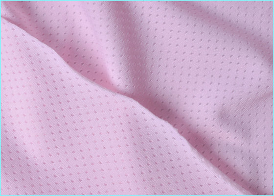 Pink Butterfly Design Polyester Dry Fit Sports Fabric / Breathable Mesh Fabric For Sportswear