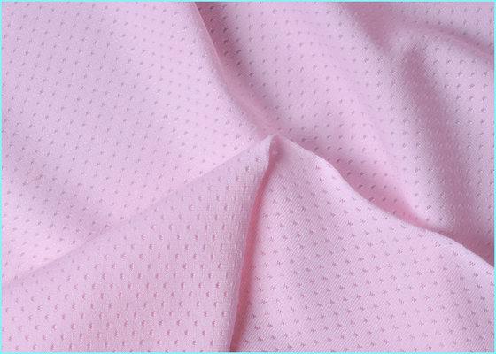 Pink Butterfly Design Polyester Dry Fit Sports Fabric / Breathable Mesh Fabric For Sportswear
