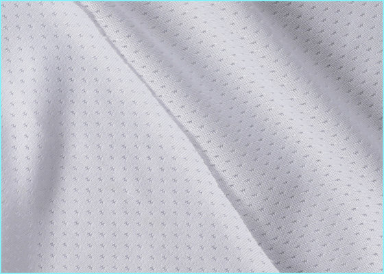 White Weft knitting Butterfly Mesh Fabric Dri Fit Material 100% Polyester Shrink-resistant