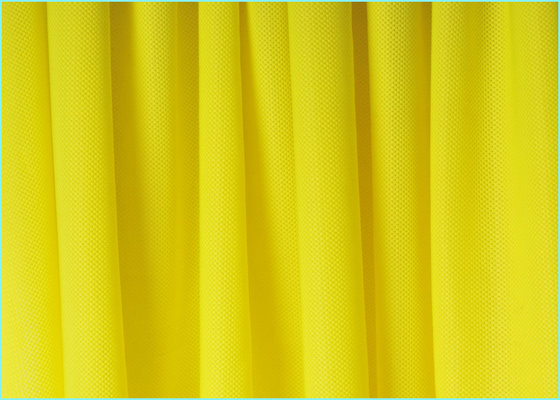 Jacquard Quick Dry Apparel Fabric , Yellow Butterfly Polyester Spandex Mesh Fabric