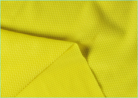 Jacquard Quick Dry Apparel Fabric , Yellow Butterfly Polyester Spandex Mesh Fabric