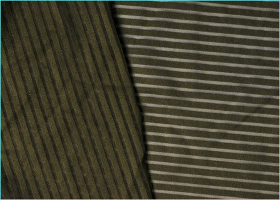 Breathable Sports Clothing Fabric Stripe Polyester Nylon Blend Spandex