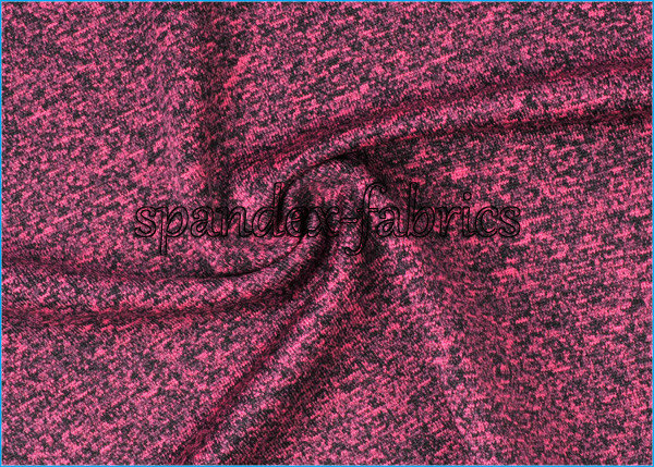 Polyester Spandex Circular Sportswear Fabric Heather Knitting 150D 300gsm