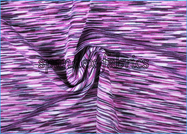 Purple Pizazz Rainbow Space Dyed Polyester Spandex Supplex Lycra Fabric For Running wear