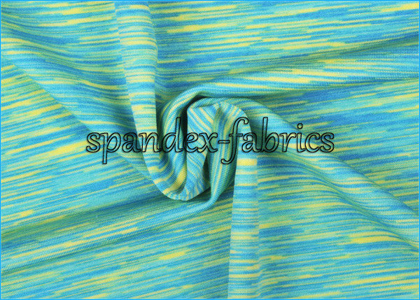 Electric Lime Rainbow Space Dyed Polyester Spandex Supplex Lycra Fabric For Yoga Pants