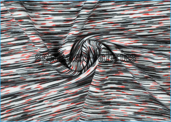 Weft Knitting Polyester Spandex Jersey Space Dyed Supplex Lycra Fabric for Cycling Cloth