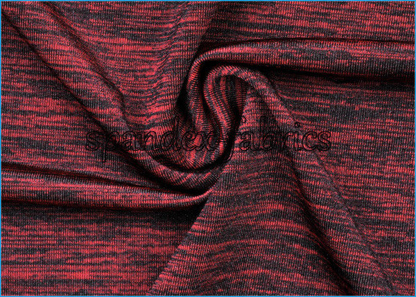 Attractive Gamut of Wine Red Melange Fabric , Nylon Polyester Spandex Fabric