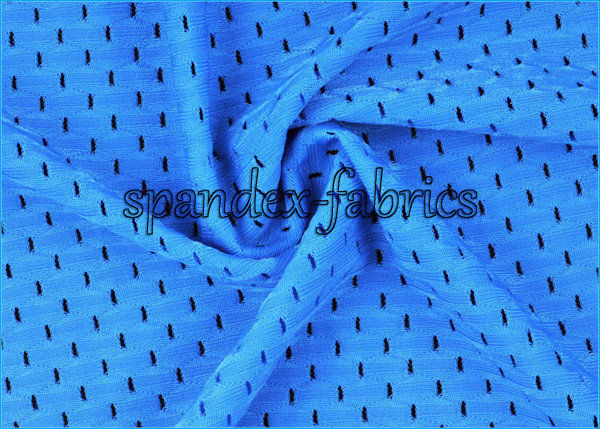 OEM Soft Blue Knit Nylon Spandex Mesh Fabric Anti Static 4 Way Stretc