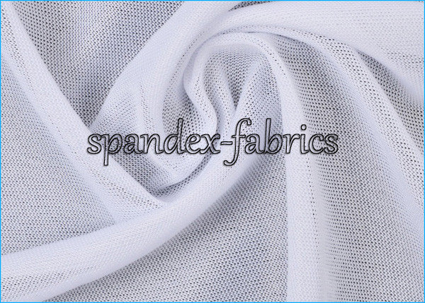 White Polyester Single Knit Lining Fabric 75D DTY Ultrathin Mutispandex