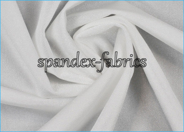 White Weft Knitted Super Thin Nylon Spandex Fabric With Shiny Finish