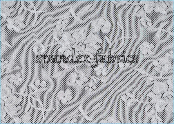 Variety Nylon Lycra White Lace Fabric With Four Way Stretch , 88% Nylon 12% Spandex