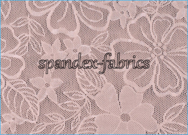 Bulk Lace Fabric Jacquard Flower Net Power Mesh Fabric with 4 Way Stretch