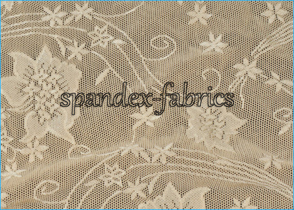Novelty Nude Color Nylon Lycra Warp Knitting Lace Fabric for Garment