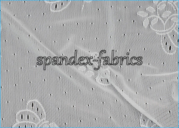 Scalloped Jacquard Nylon Spandex Fabric With Hole 1.4m x 80gsm