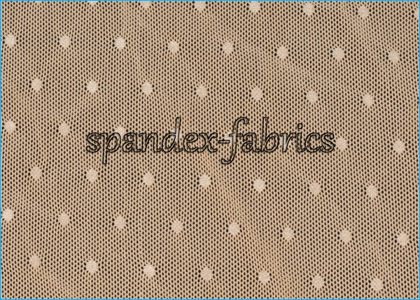 Nude Jacquard Nylon Spandex Mesh Lace Fabric Dot Design Warp Knitting