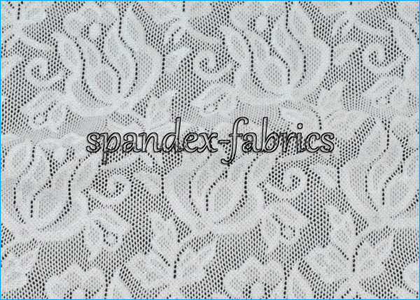 Jacquard Power Mesh Fabric / Spandex Flower Designs Nylon Lace Fabric