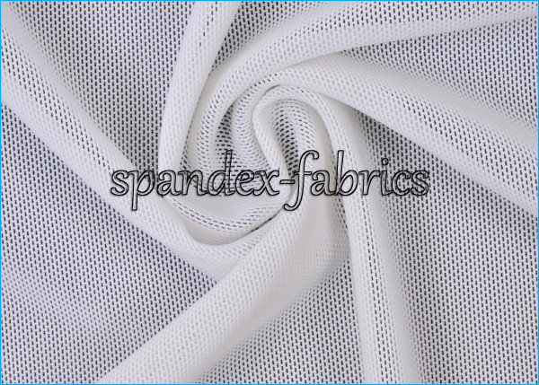 Smooth Medium Weight 4 Way Stretch White Power Mesh Fabric for Bra