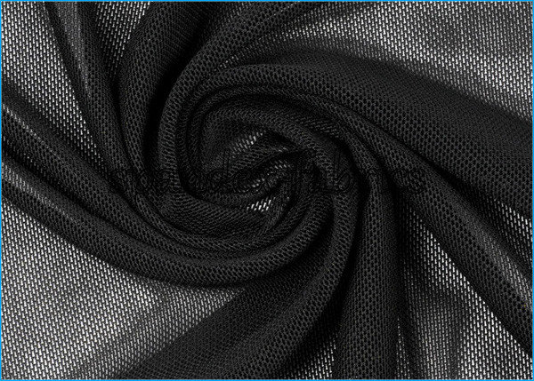 Black See Through DRI-TEK Performance Powernet Fabric for Cheerleading Cloth