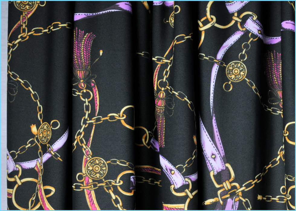 Waistband Pattern Lycra Fabric Print For Fashion Design / Printed Spandex Fabric  1.5m*220gsm