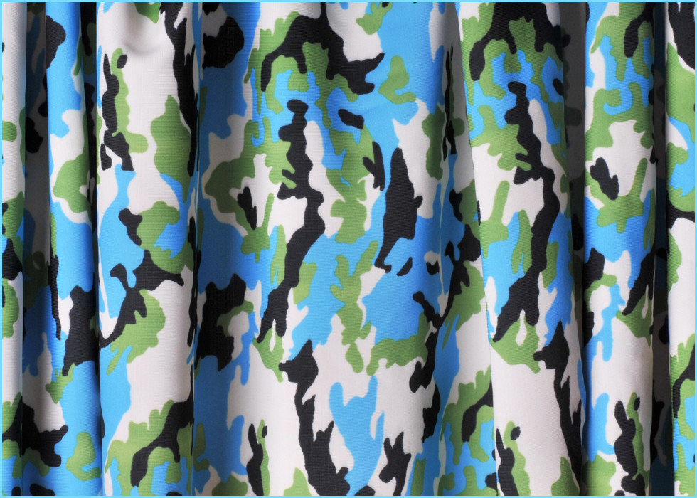 Nylon Lycra Camouflage Fabric /  4 Way Stretch Warp Knitted Printed Spandex Fabric  1.5m*220gsm
